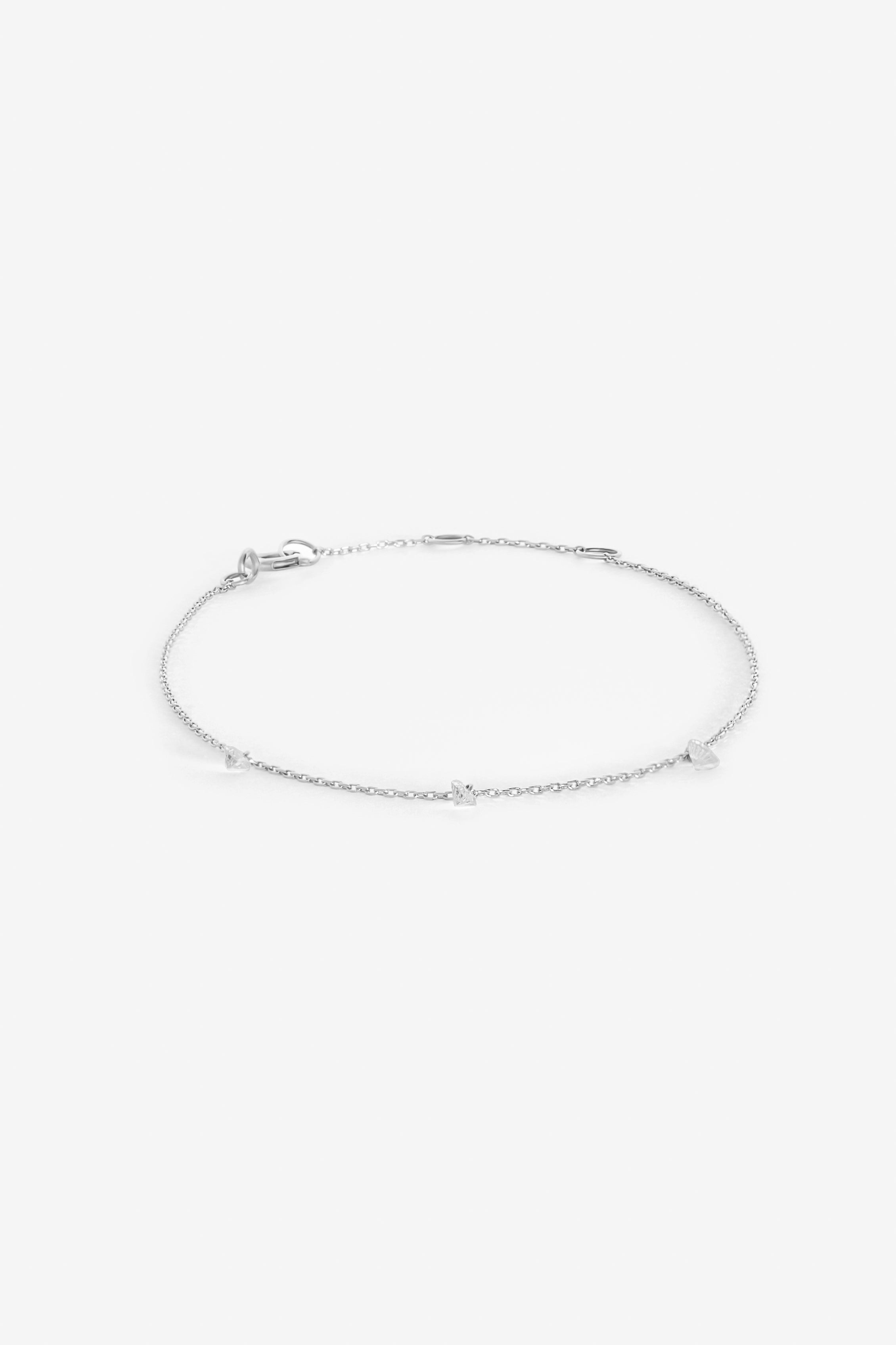 Trilogy Floating Diamond Bracelet | Namiri